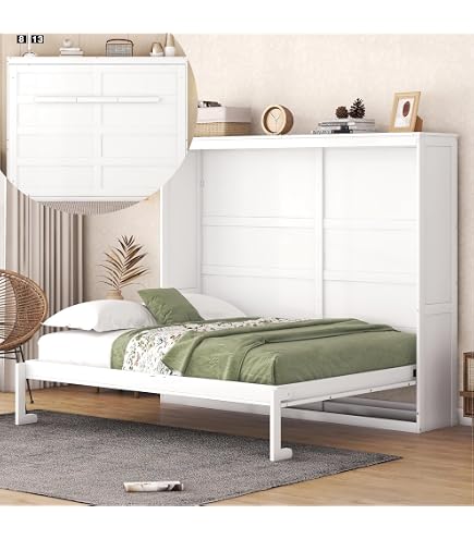 Cama Plegable Tamaño Queen En La Pared Cama Abatible Vertical
