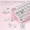 Womier 60% Keyboard Gaming Pink - Wired Creamy Mechanical Keyboard, Hot ...