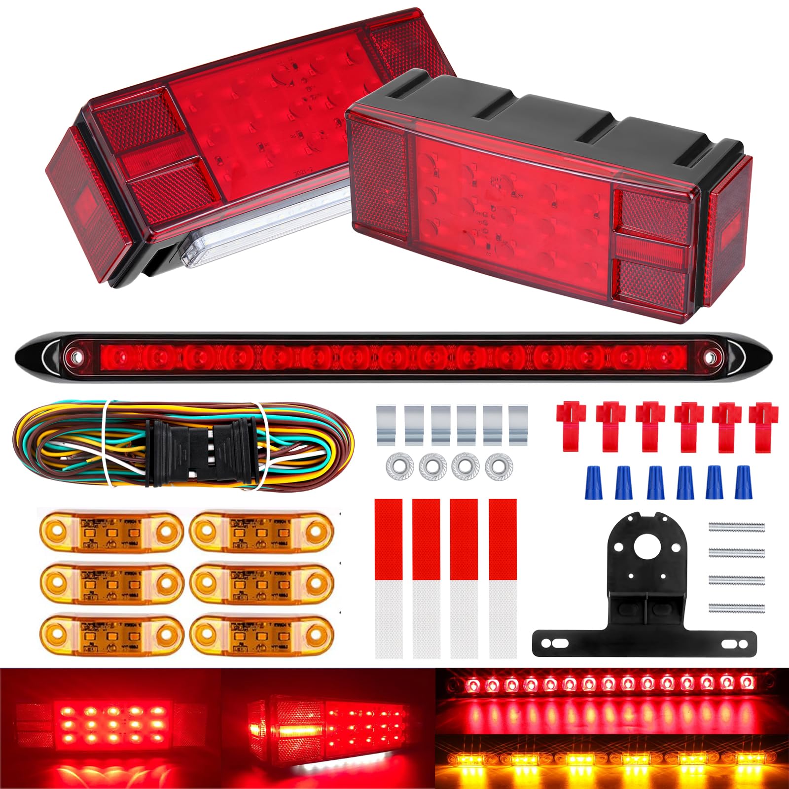 Boat Trailer Lights Kit, Boat Trailer Lights LED Submersible Kit with ...