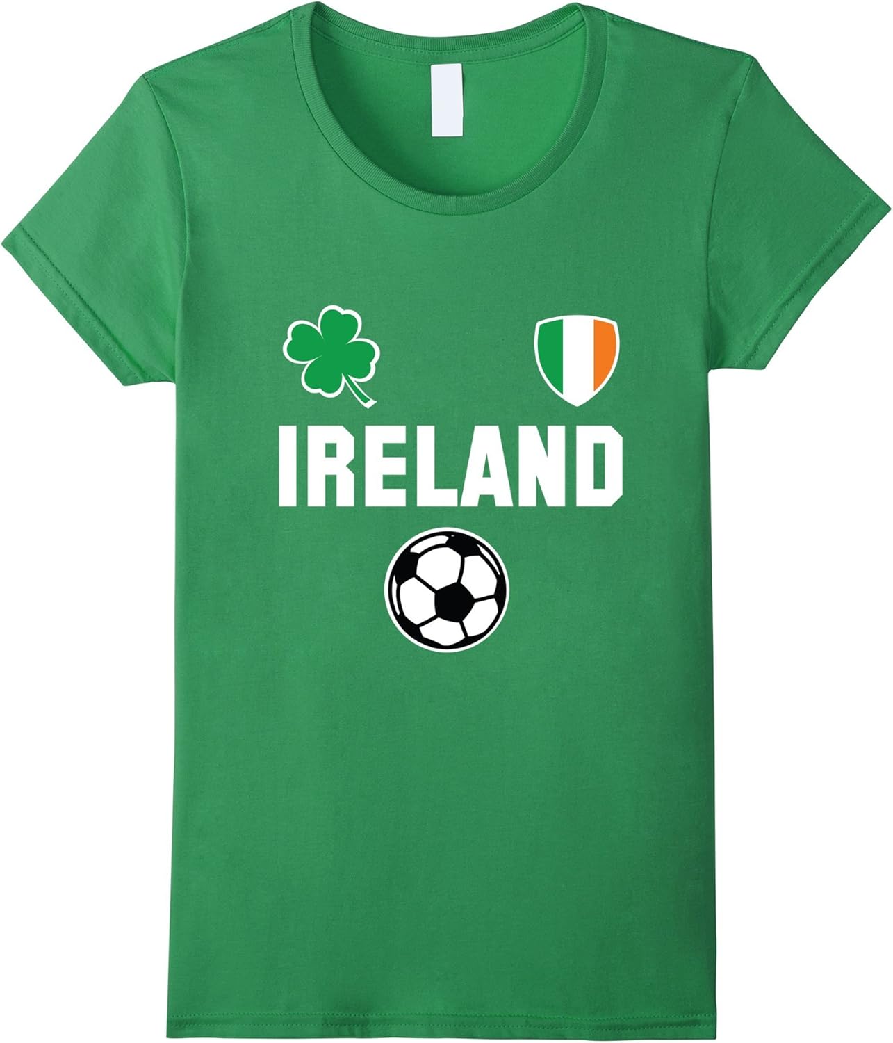 Amazon.com: Ireland Soccer & 4 leaf clover, Football t-shirt: Clothing