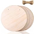 Amazon.com: 10 Pack Blank Unfinished Round Wood Signs for Crafts 2mm ...