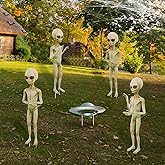 Amazon.com : Whaline 6Pcs Alien Yard Sign Decorations with 24Pcs Stakes ...