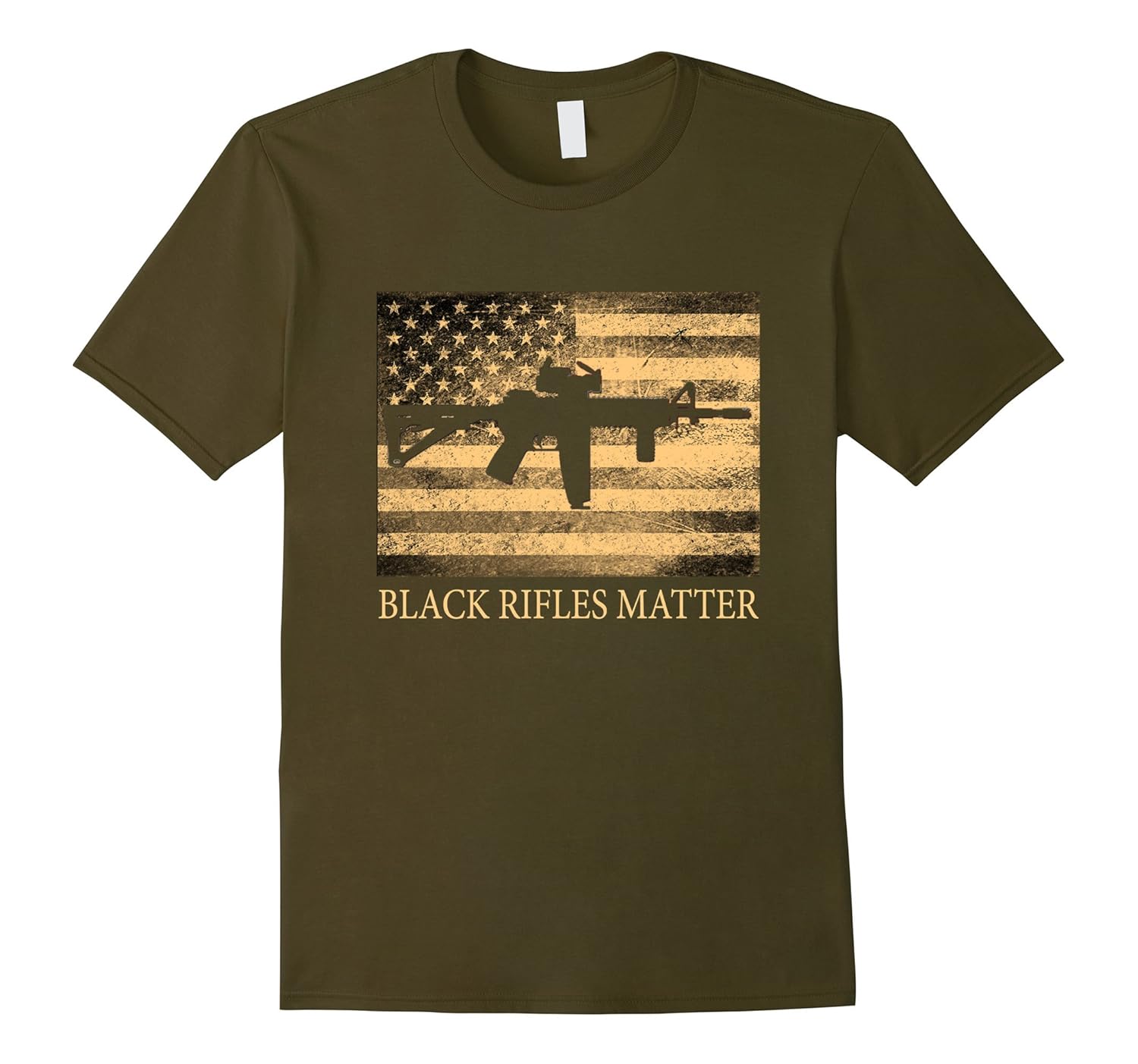 Black rifles matter American flag T-Shirt-CL – Colamaga