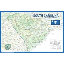 South Carolina State Map With Land Marks