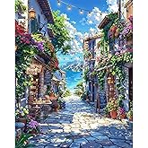 YALKIN Paint by Number for Adult Kits, DIY Flower Moon Acrylic Oil Painting Kits for Adults ...