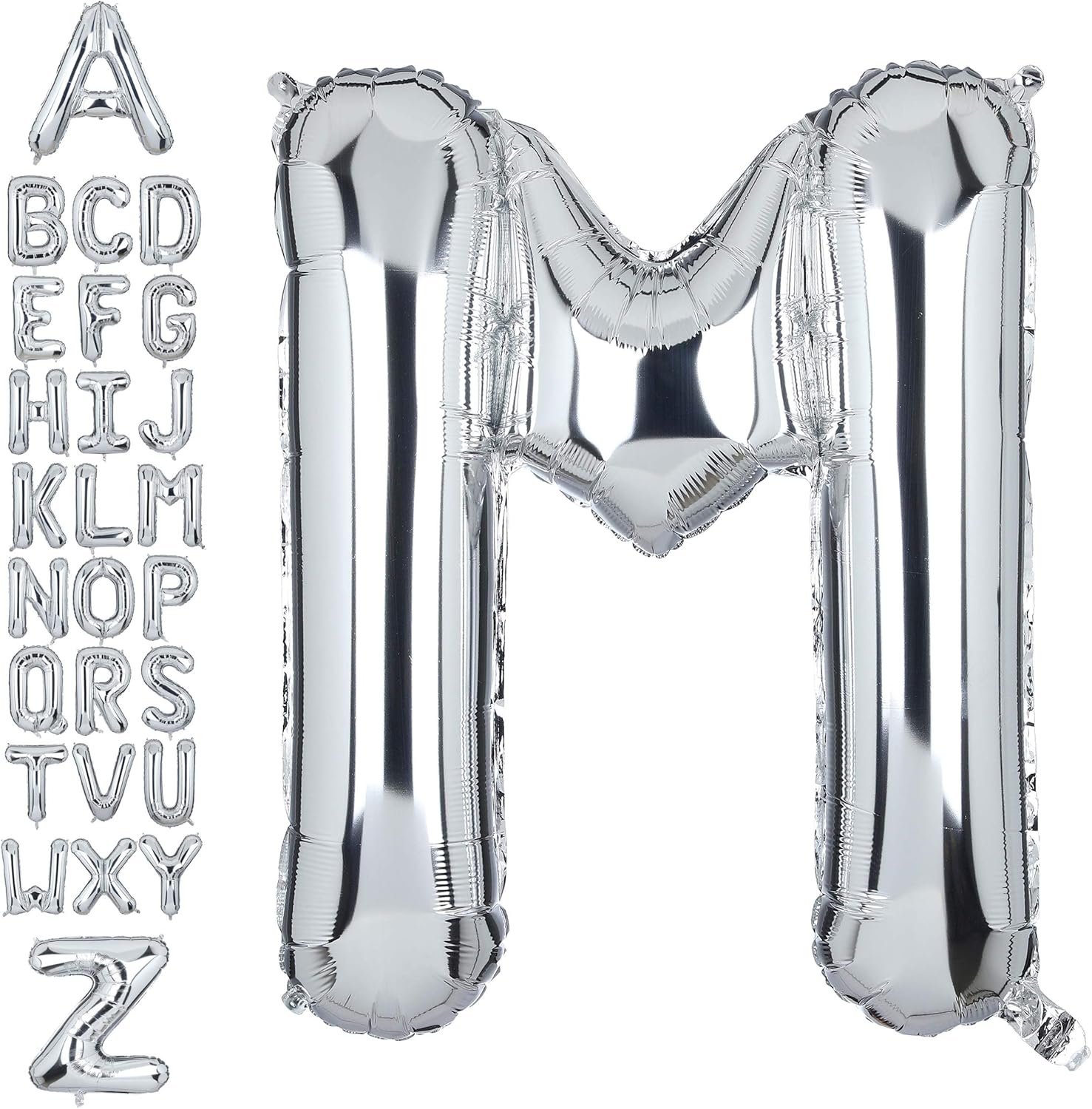 40 Inch Giant Silver Letter M Foil Helium Balloons Big Single Mylar ...