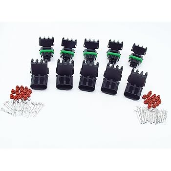 Amazon.com: CNKF 10 Sets GM Haltech MAP 3 pin way male and female ...