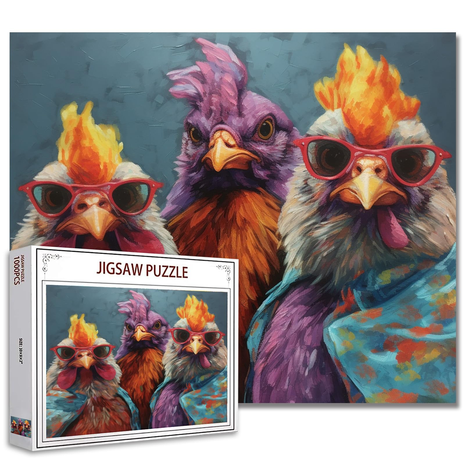 Tucocoo Rustic Chickens Jigsaw Puzzle 1000 Pieces Puzzles for Adults ...