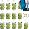 Amazon.com: Gemscream 12 Pcs Plush Frog Keychains Stuffed Animal 4.7 ...