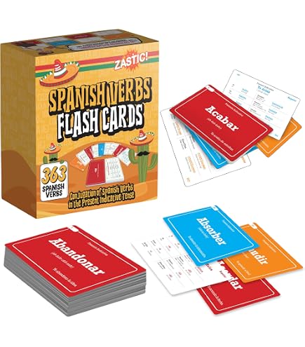 Language Learning Flashcards 800 Spanish Conjugation Flash Cards - 200 ...