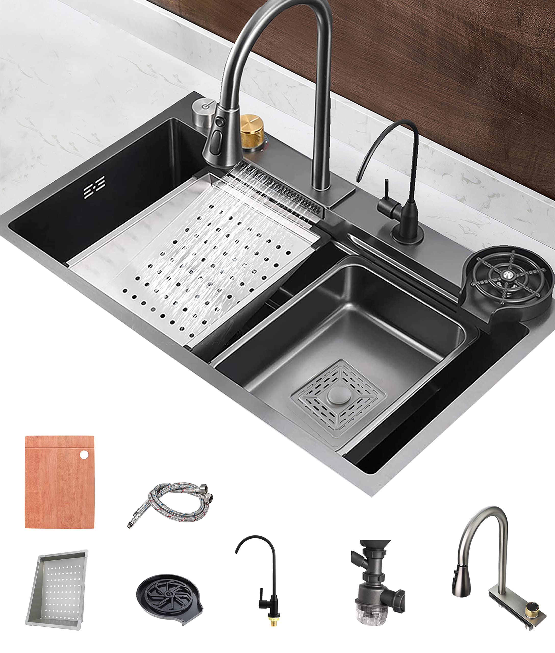 Mua Nano Kitchen Sink with Waterfall, SUS304 Stainless Steel Modern ...