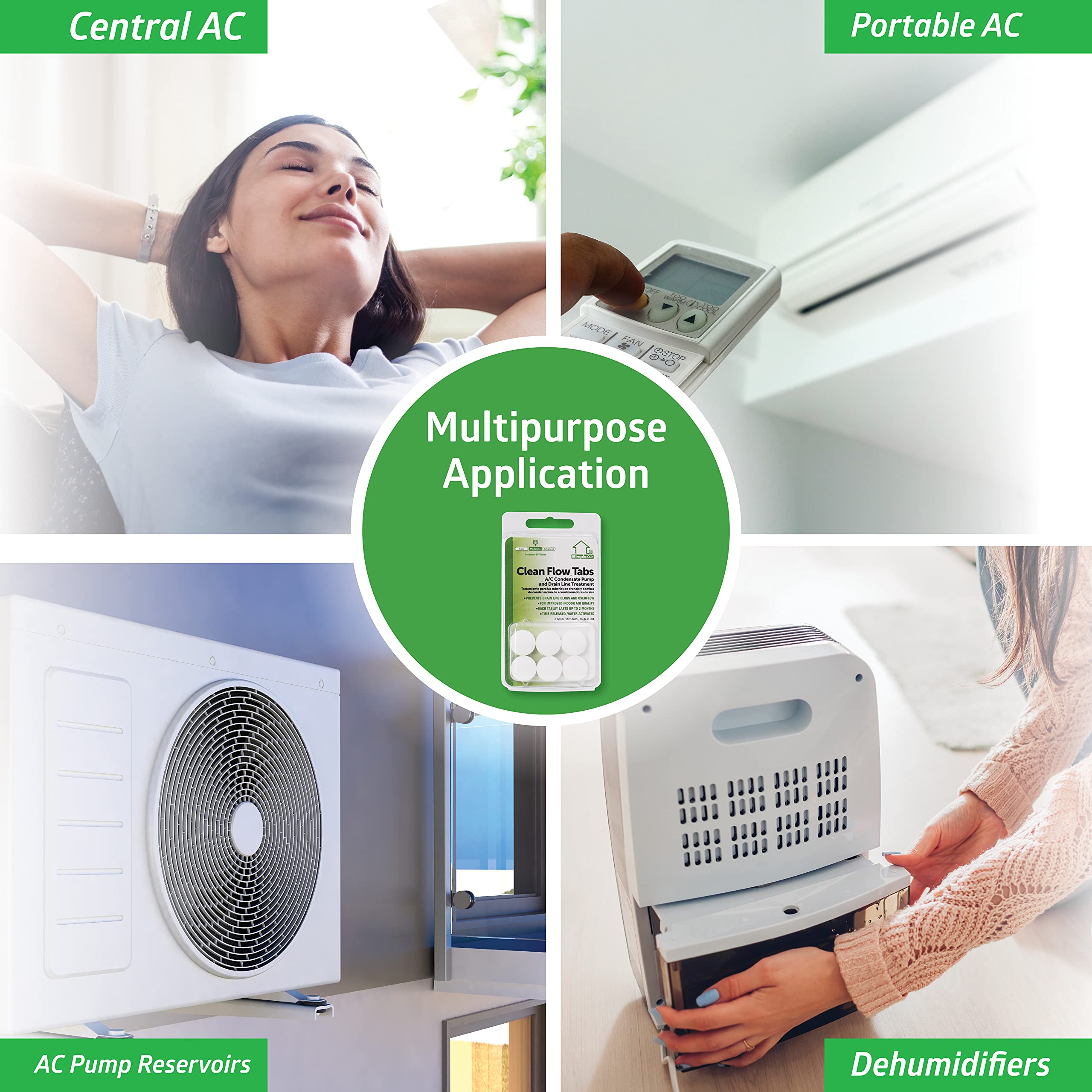 Mua SimpleAir SACF Drain Line Clean Flow Tabs, for AC Units, HVAC ...