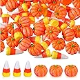 Amazon.com: Wettarn 60 Pcs Fake Candy Corn Pumpkin Fall Resin Mini ...