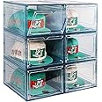 Amazon.com: SCAVATA 6 Pack Hat Organizer Box, Stackable Clear Baseball ...