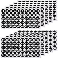 iSYFIX Black Consecutive Number Stickers – 1 to 50, 1-inch, 1 Set – Vinyl Self Adhesive Premium ...
