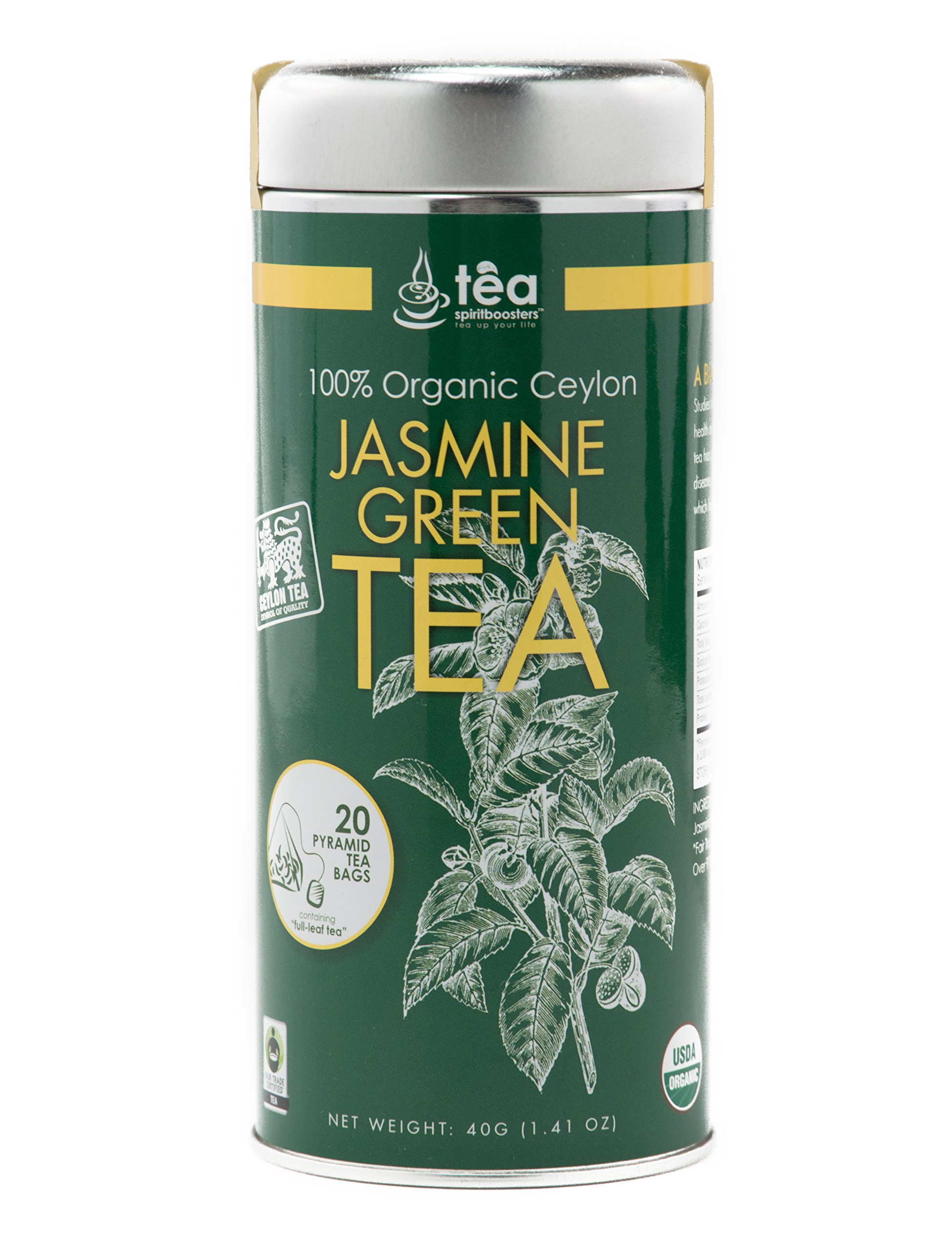 Amazon.com : Organic Ceylon Green (Sri Lanka) Tea 2oz Tin (approx. 30 ...