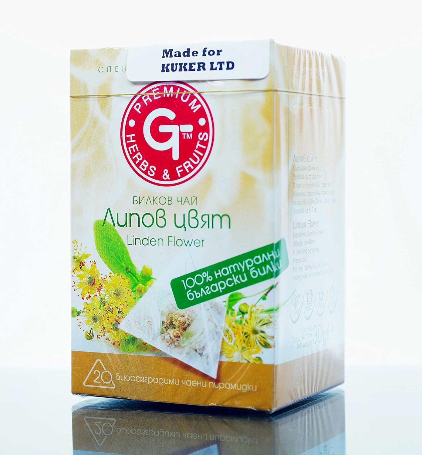 Linden Flower Tea Bagged | BteaCo 20 Bags Relaxing Aroma Herbal Tea 30g ...