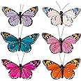 Amazon.com: Clip On Butterflies - Set of 12 - Butterfly Clips with ...