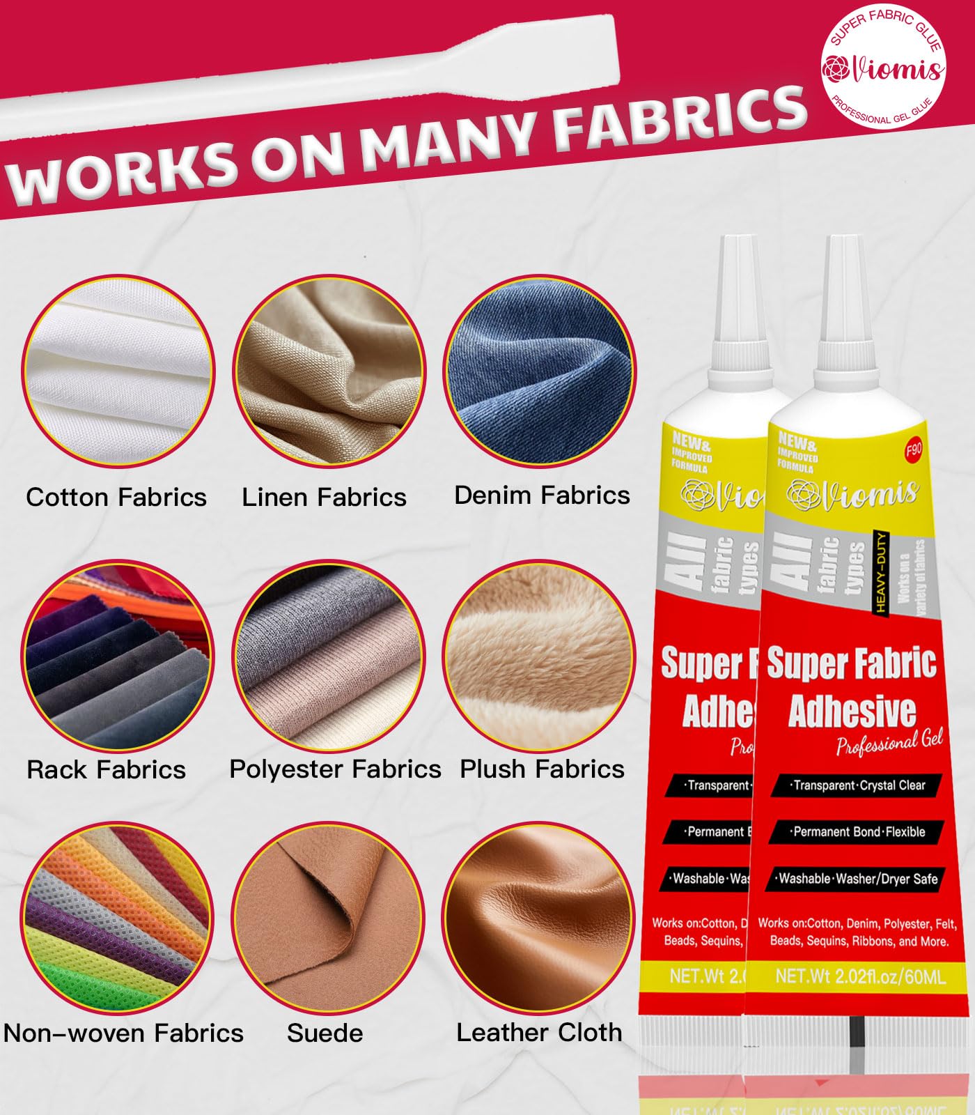 Mua 2PCS 60ML Fabric Glue, Strong Fabric and Leather Adhesive ...