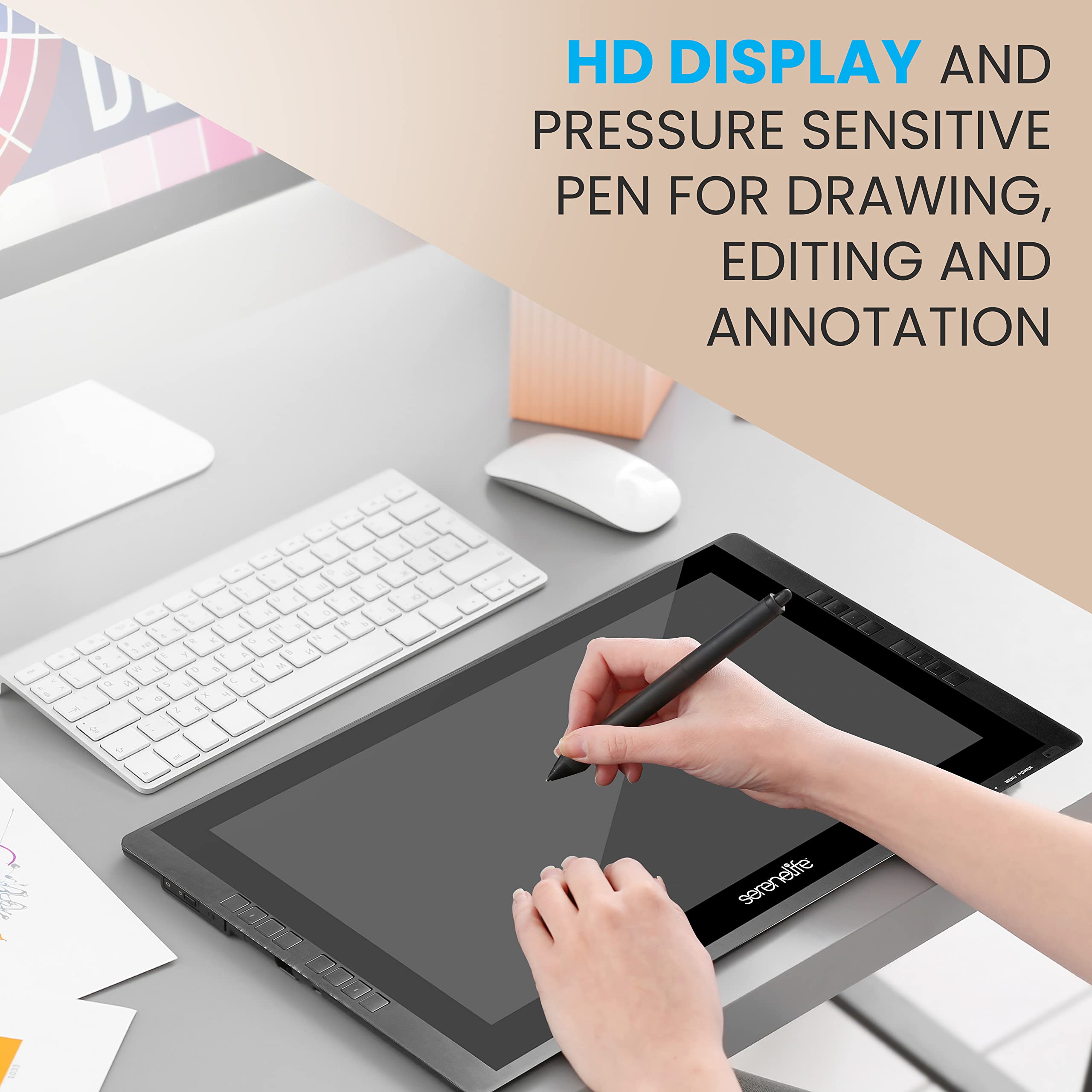 Mua SereneLife Graphic Tablet with Active Pen - 22" Full-Laminated ...