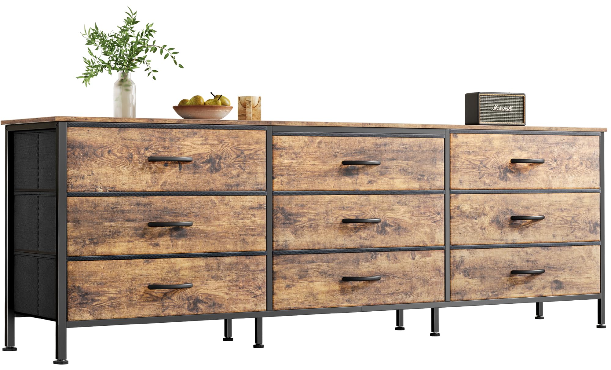 Huuger 63 Inch Dresser for Bedroom, Dresser for Closet with 9 Drawers ...