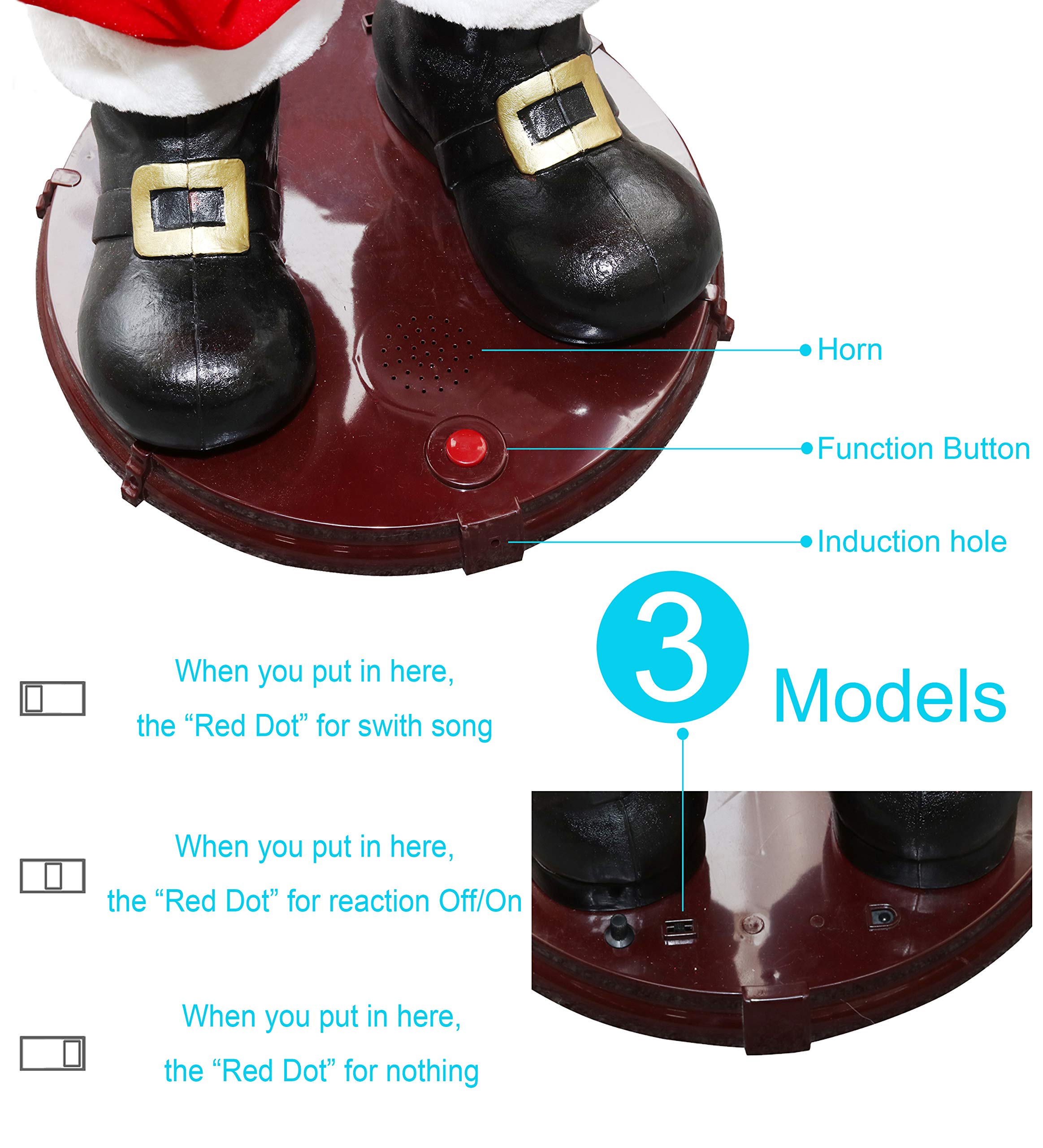 Mua 59" Inch Christmas Life Size Animated Rock Singing and Dancing ...