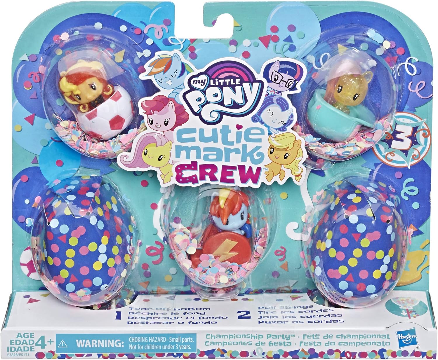 My Little Pony - Cutie Mark Crew Confetti Surprises Figures - Set of 5 ...