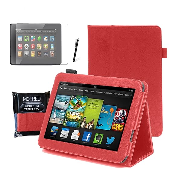 MOFRED® Red Kindle Fire HD 7" Tablet Case-MOFRED®: Amazon.co.uk ...