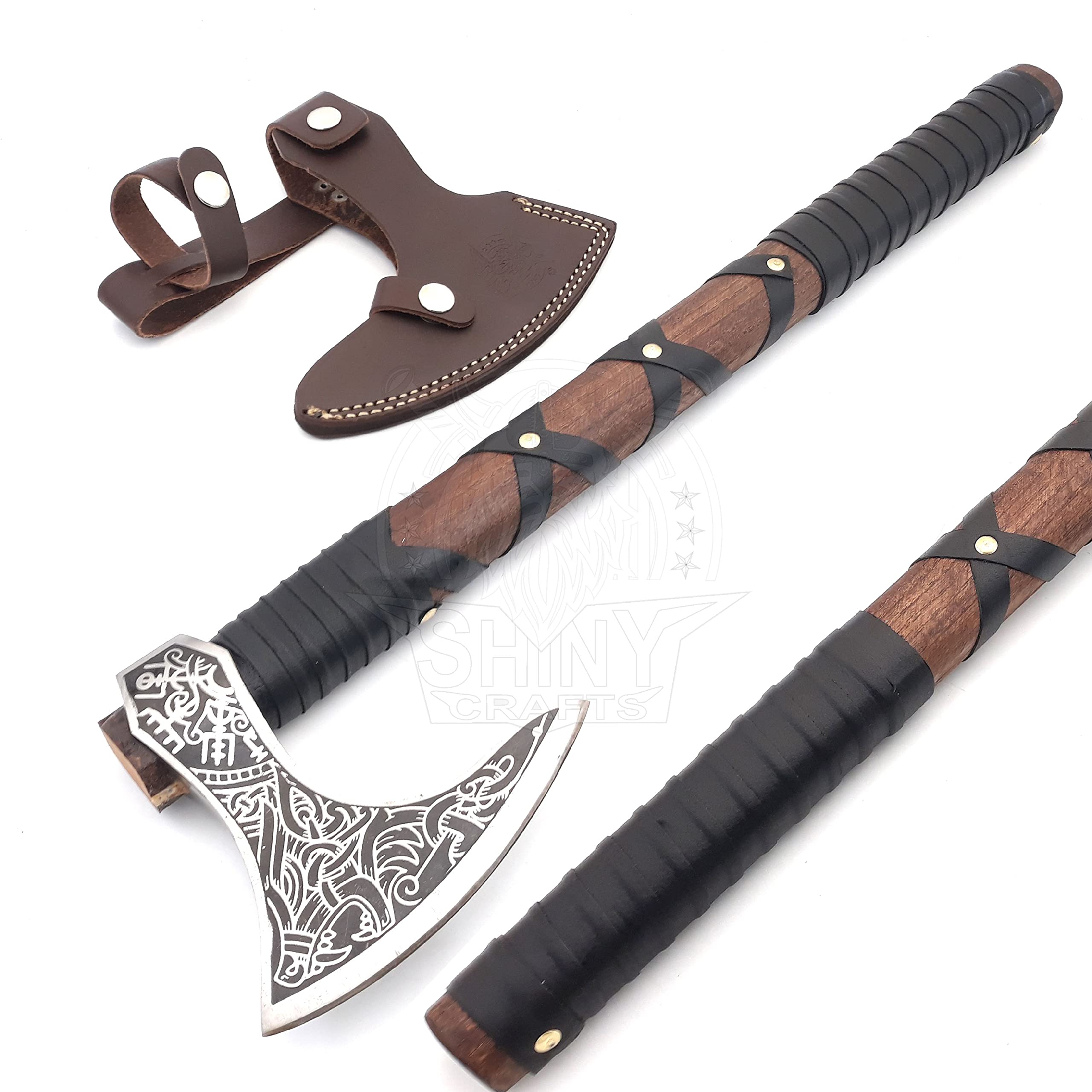 SHINY CRAFTS-Axes Viking Axe Hatchet-Norse Axe- Best Handmade Tomahawk Viking Bearded Axe ...