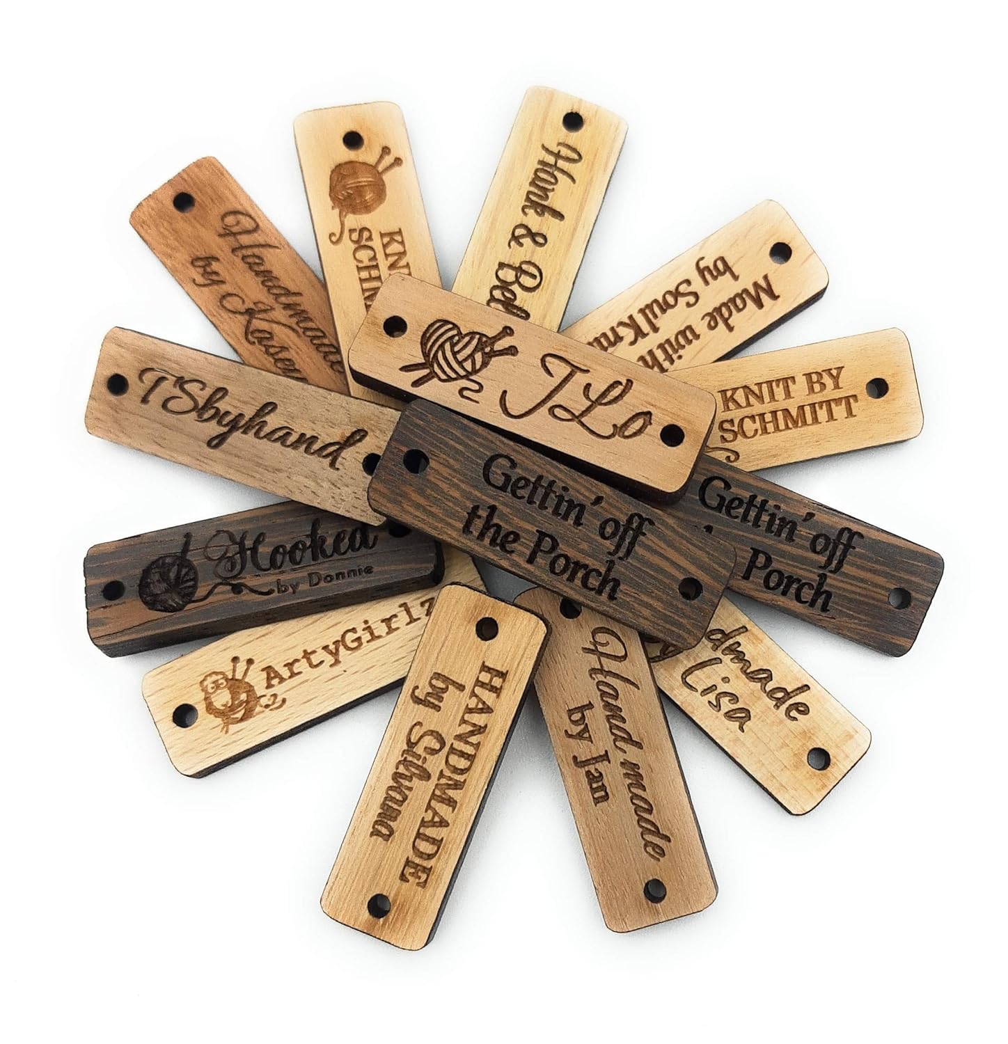 Amazon.com: Wooden labels, personalized laser engraved label tags for ...