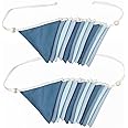 Amazon.com: 2 Strings Blue Pennant Banner Flags Nursery Garland Royal ...