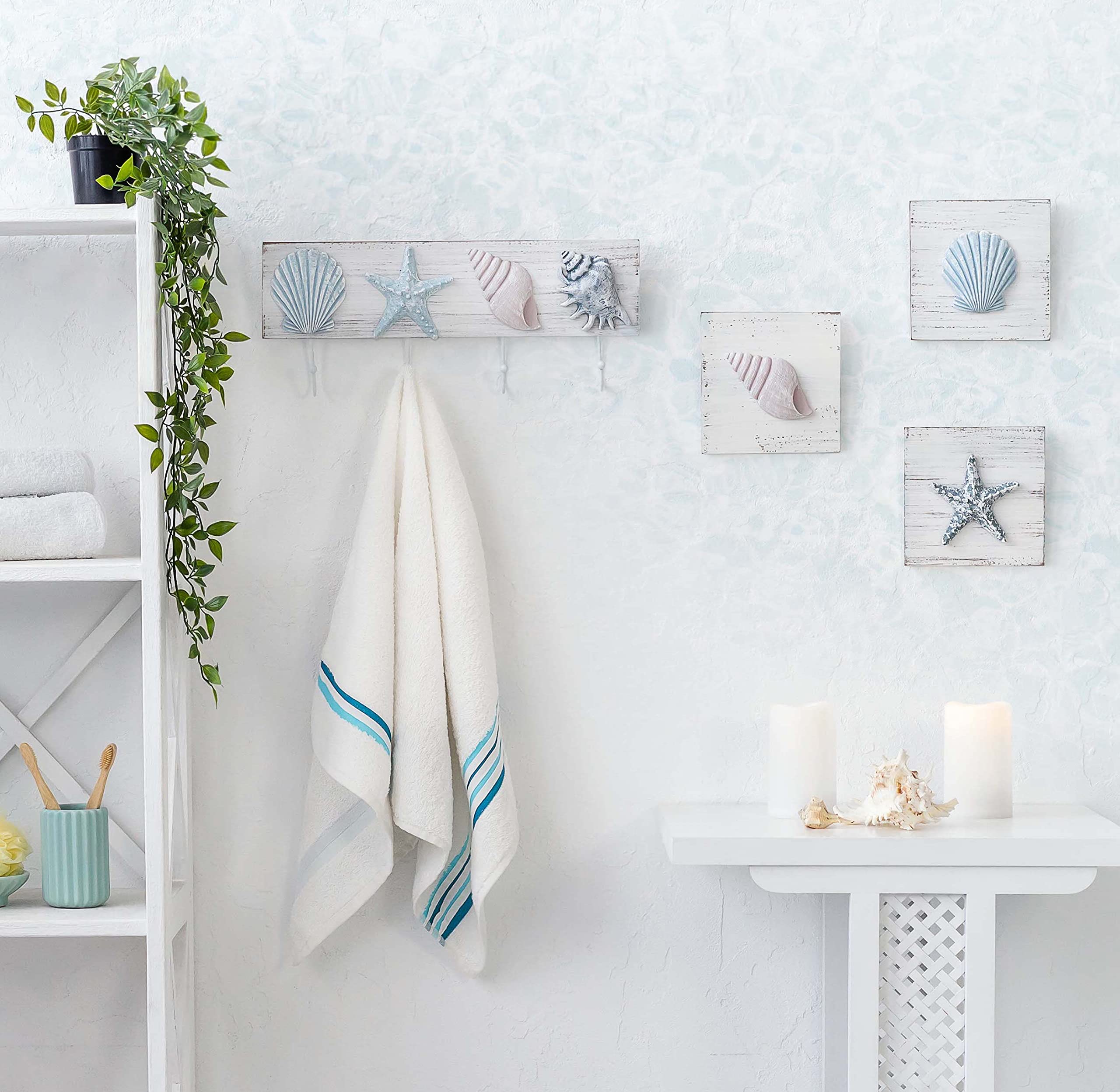 TideAndTales 3D Art Beach Wall Decor - Coastal Decor with Seashell and ...