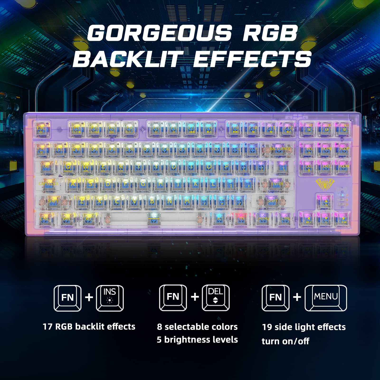 Mua AULA Mechanical Gaming Keyboard, Wireless RGB Gaming Keyboard with ...