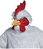 Amazon.com: HMS Rooster Mask with Faux Fur Trim, White, One Size: Clothing