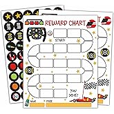 Amazon.com : 10 Racing Car Reward Chart with 216 Round Stickers ...