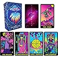Amazon.com: Jrskvaro Colorful Neon Tarot Cards Deck With Guidebook for ...