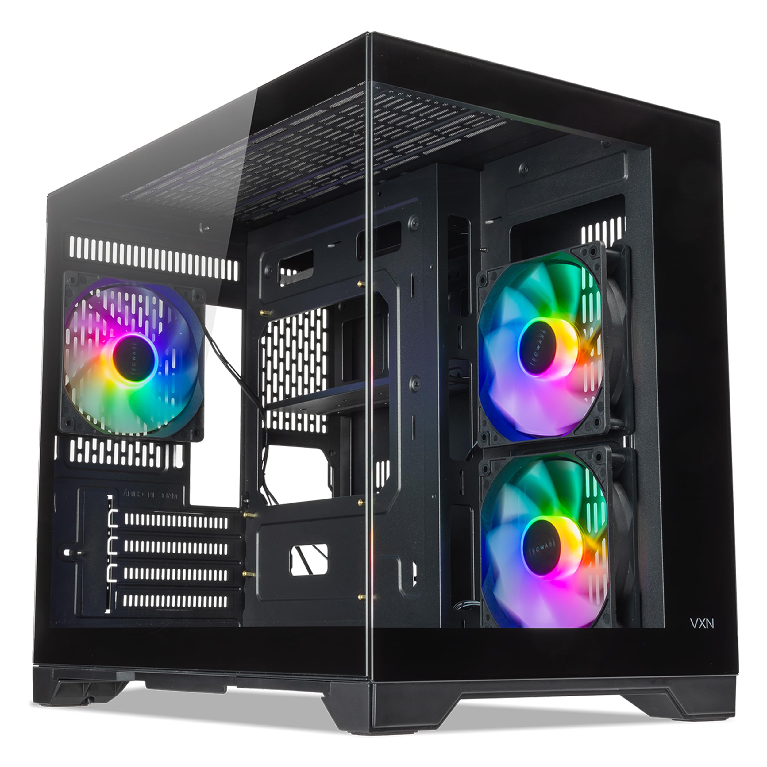 Tecware VXN Evo Pro, MATX ITX PC Case with RGB Fans, Micro ATX Gaming ...