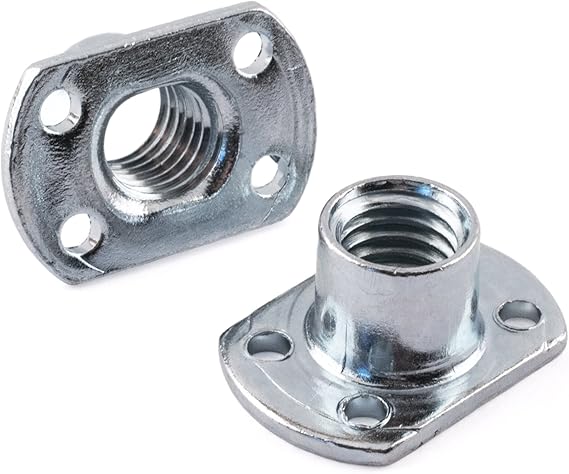 M10 Slab Base Weld T-Nuts, Mild Steel Tee Nut Fixings, 4 Holes, Pack of ...