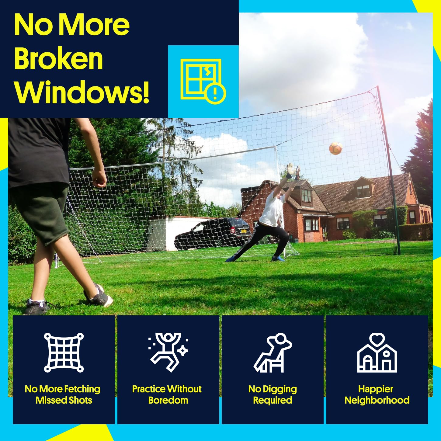 Mua Open Goaaal Soccer Goal Net & Soccer Backstop Net with Rebounder ...