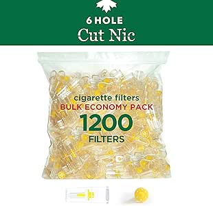 Amazon.com: Cut-Nic 6 Hole Disposable Cigarette Filters - Bulk Economy ...