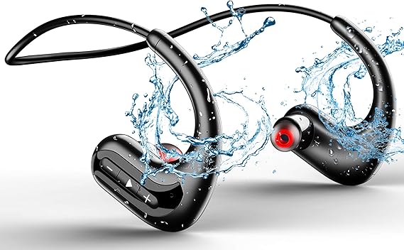 MP3 Wireless Headphones for Swimming, IPX8 Waterproof Earbuds Built-in ...