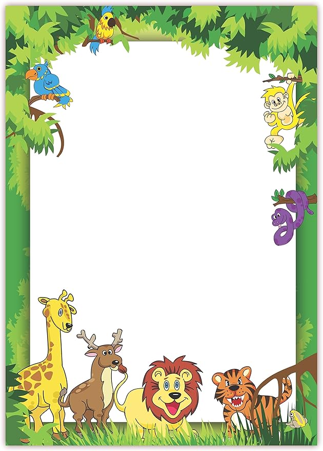 LYSCO Paper (Jungle-5037) letter paper DIN A4, 100 sheets for children ...