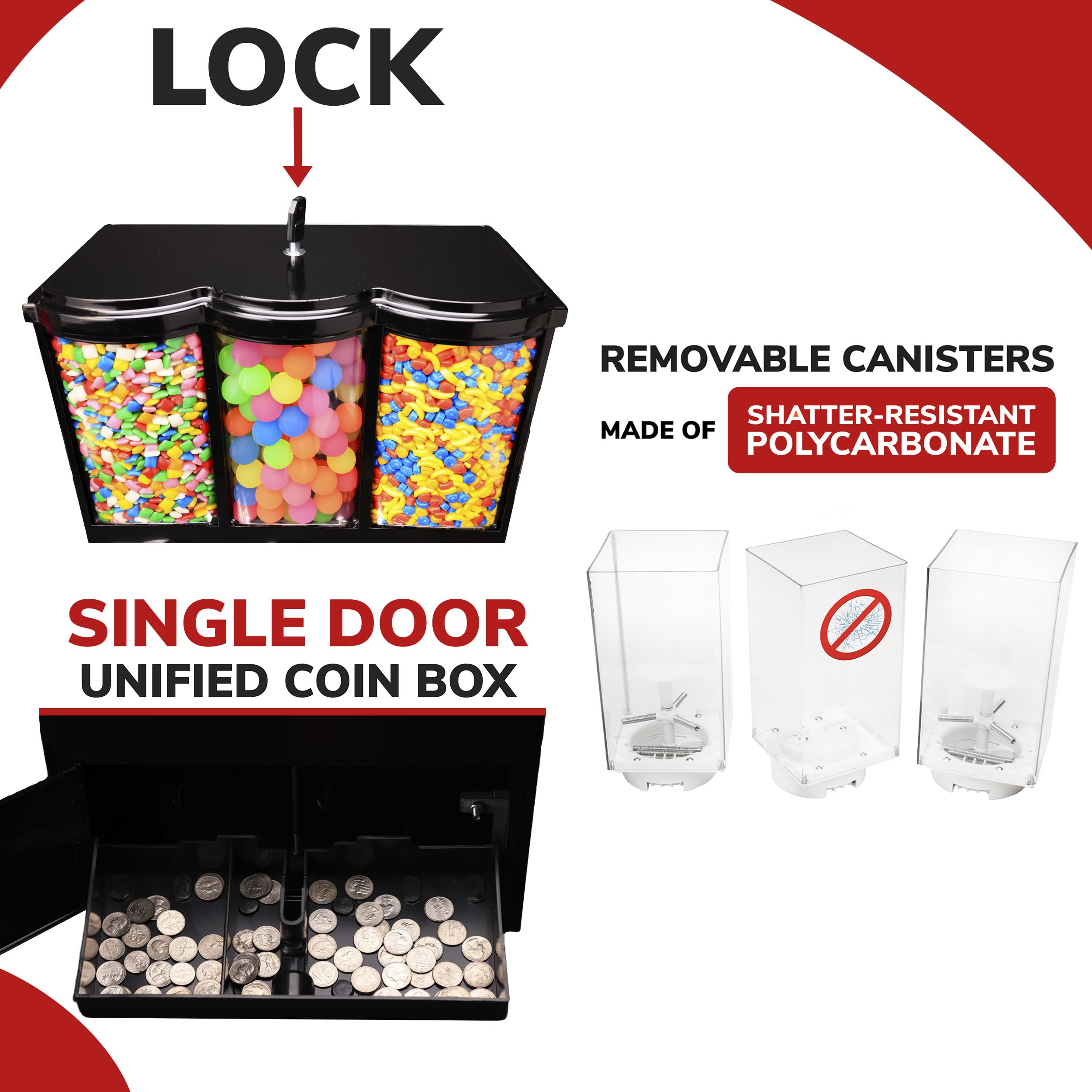 Mua Vending Machine - Commercial Gumball and Candy Machine with Stand ...