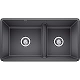 BLANCO, Cinder 441475 PERFORMA SILGRANIT Undermount Bar Sink, 17.5" X ...