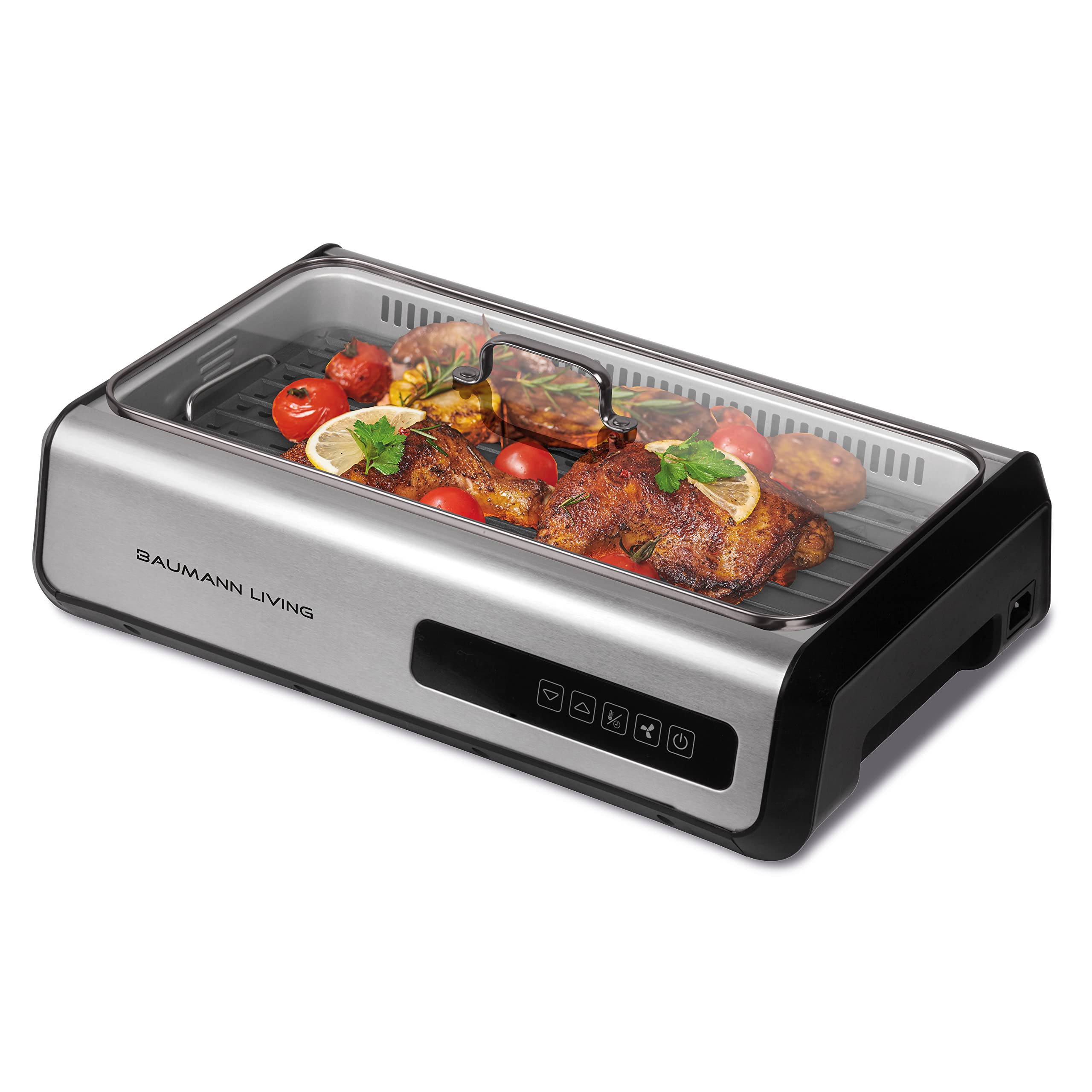 Mua Indoor Smokeless Grill 1500W with Smart LED Touch Screen, Tempered ...