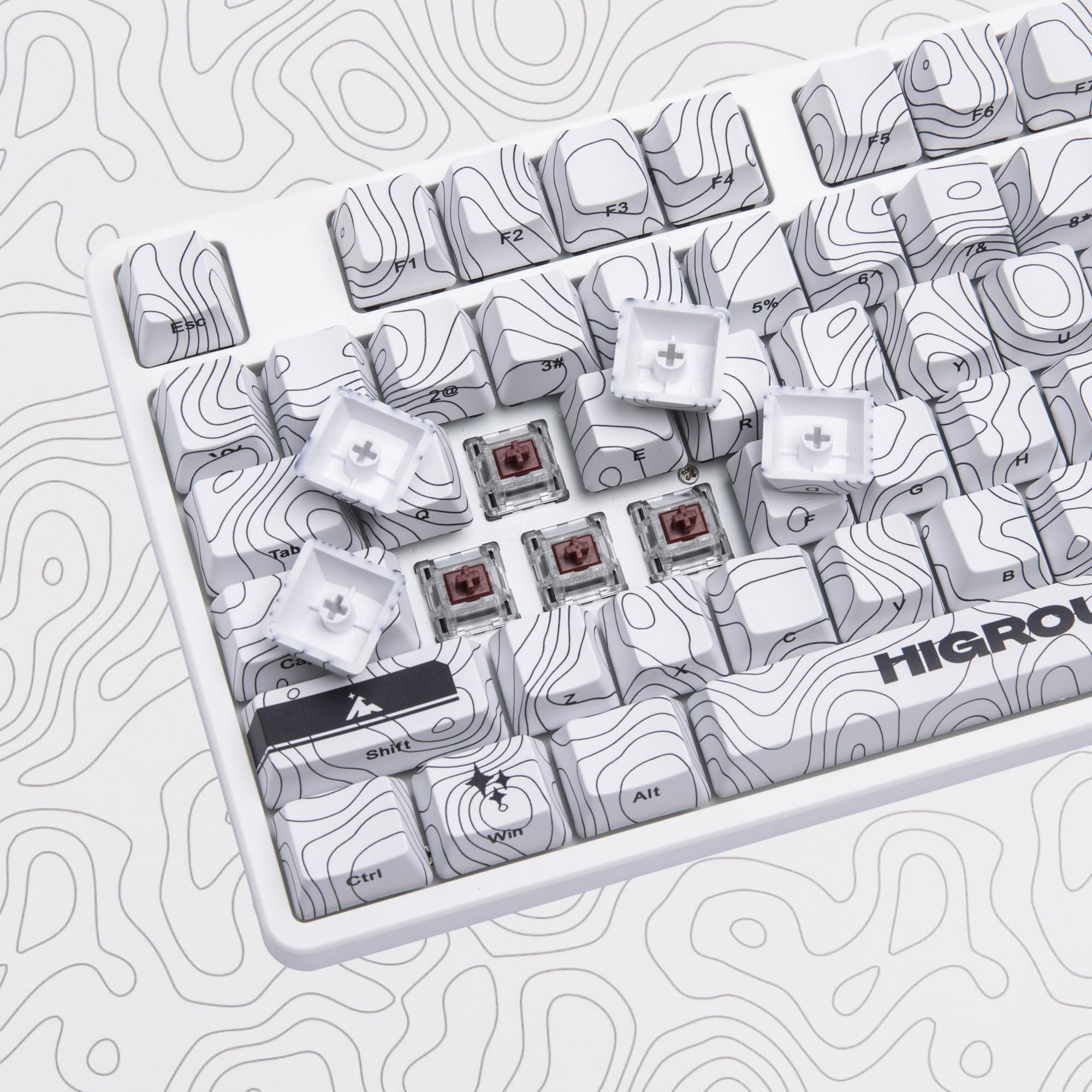 Mua Higround SNOWSTONE Topograph PBT Dye Sub Keycaps for Mechanical ...