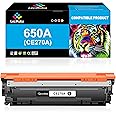 Amazon.com: LeciRoba 650A CE270A Black Toner Cartridge for HP 650A CE270A for HP Laserjet ...