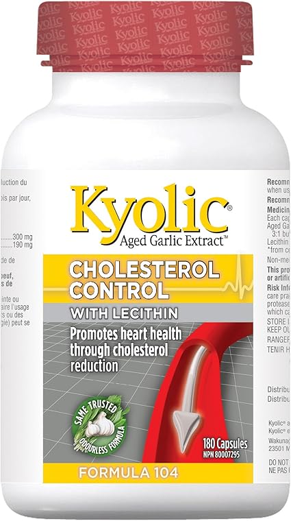 Kyolic formula 104 cholesterol control, 180 capsules: Amazon.ca: Health ...