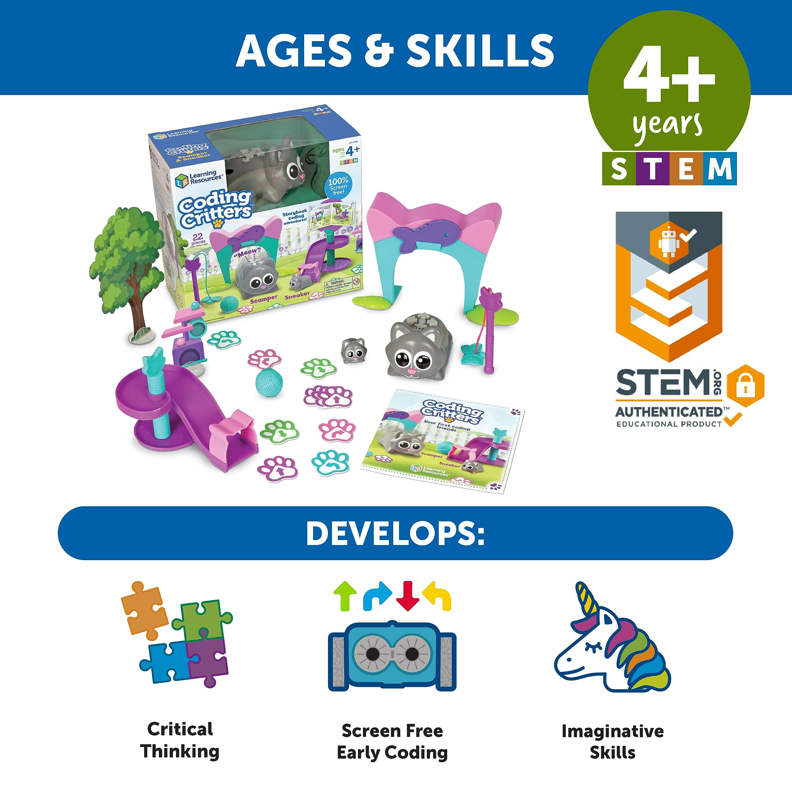 Mua Learning Resources Coding Critters Scamper & Sneaker - 22 Pieces, Ages 4+ Educational ...