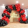 Amazon.com: ADOINBY Red and Black Balloon Arch Kit, 140Pcs Different ...